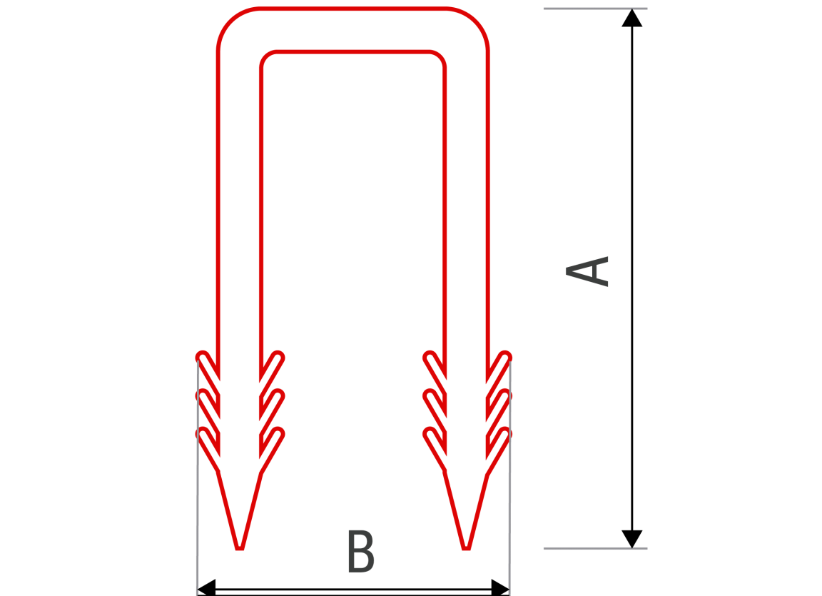 FV staple for clamping rail